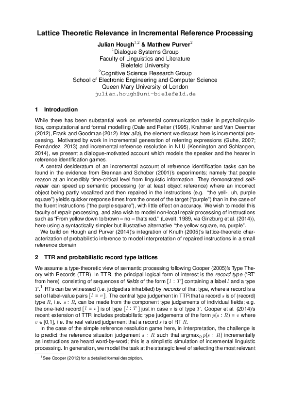 (PDF) Lattice Theoretic Relevance in Incremental Reference Processing