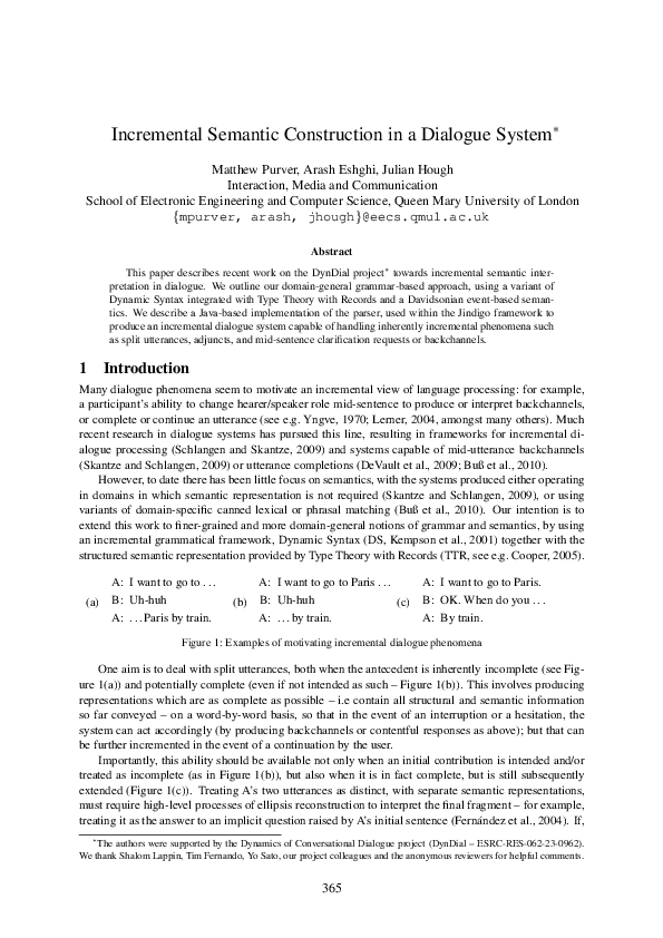 (PDF) Incremental semantic construction in a dialogue system