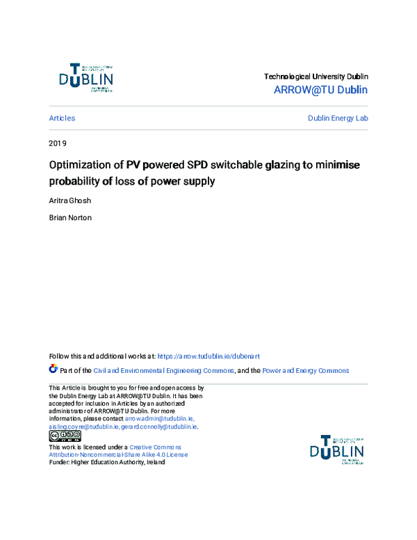 (PDF) Optimization of PV powered SPD switchable glazing to minimise ...