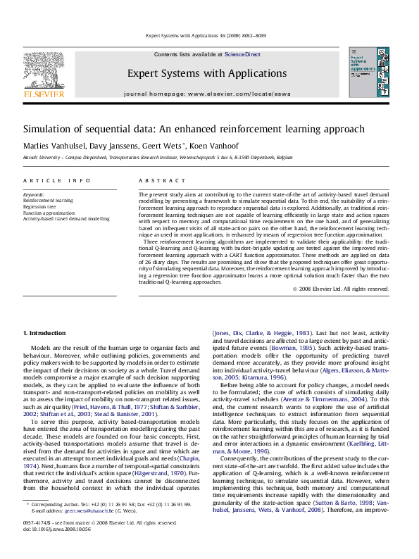 (PDF) Simulation of sequential data: An enhanced reinforcement learning approach
