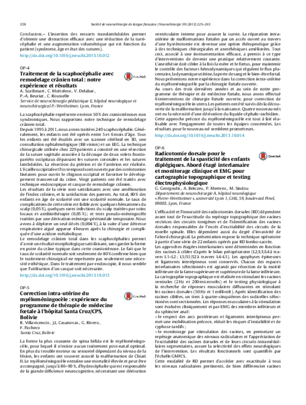 (PDF) Traitement de la scaphocéphalie avec remodelage crânien total ...