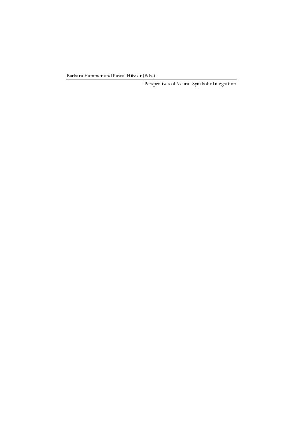 (PDF) Perspectives of Neural-Symbolic Integration