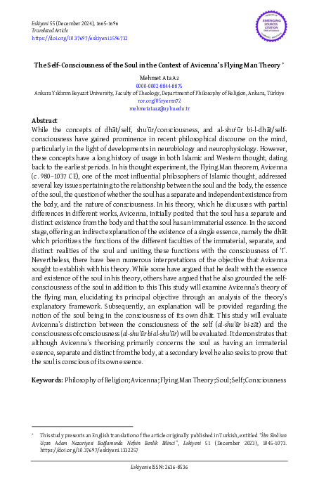 (PDF) The Self-Consciousness of the Soul in the Context of Avicenna’s ...