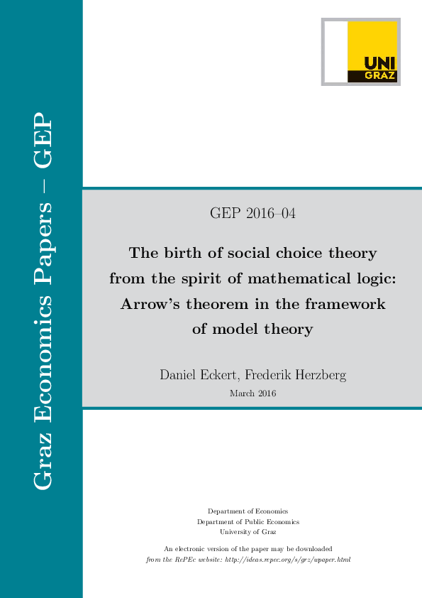 (PDF) The Birth of Social Choice Theory from the Spirit of Mathematical ...