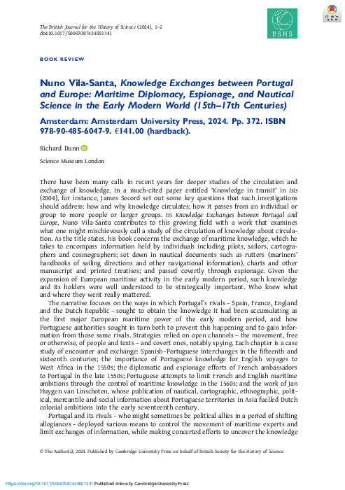 (PDF) Review by Richard Dunn of book Knowledge Exchanges - British ...