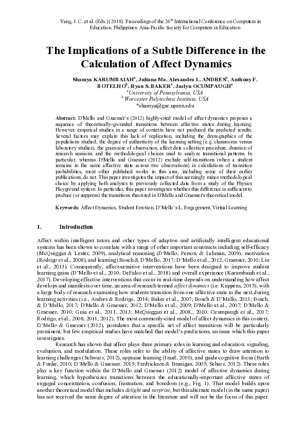 (PDF) The Implications of a Subtle Difference in the Calculation of ...