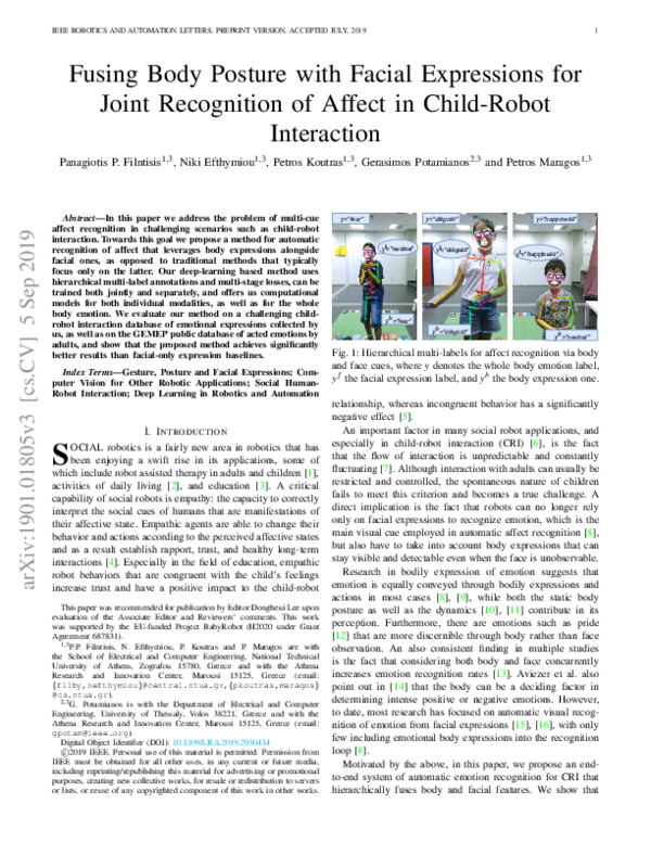 (PDF) Fusing Body Posture With Facial Expressions for Joint Recognition ...