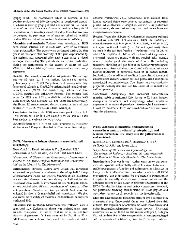 (PDF) P-179. Menstruum induces changes in mesothelial cell morphology