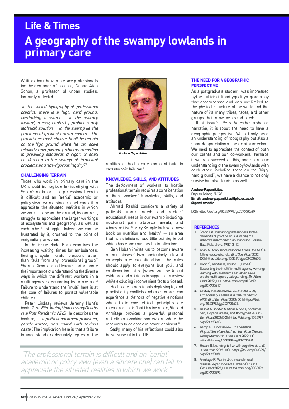 (PDF) A geography of the swampy lowlands in primary care