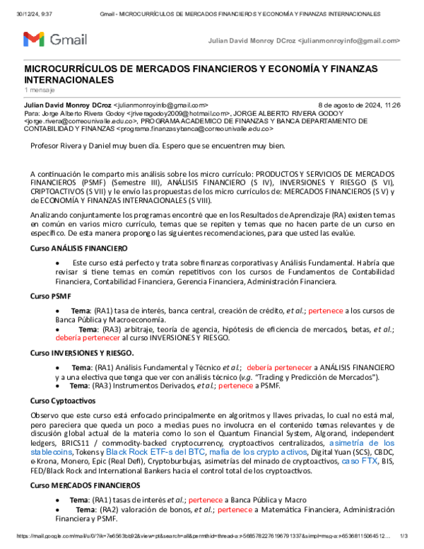 (PDF) SUGERENCIAS ACADÉMICAS MICROCURRÍCULOS DEL PROGRAMA FINANZAS Y BANCA | Julián David Monroy ...