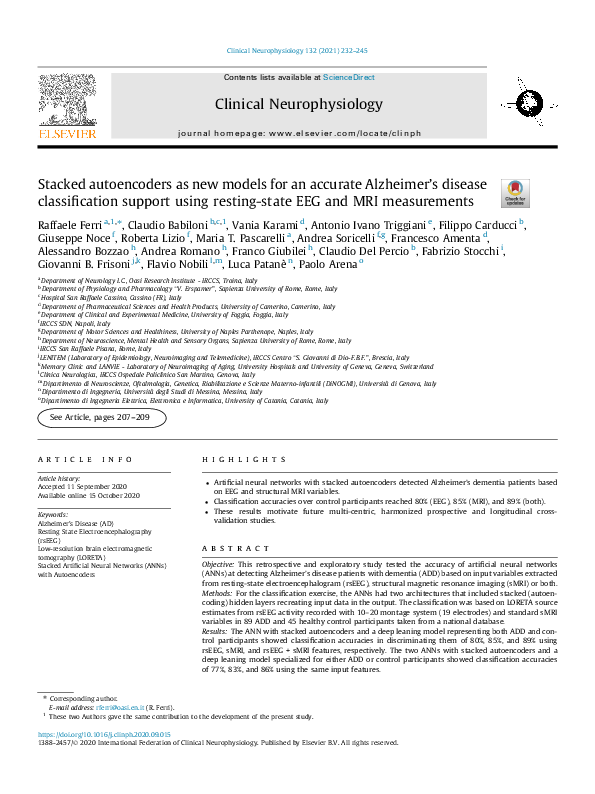 (PDF) Stacked autoencoders as new models for an accurate Alzheimer’s disease classification ...