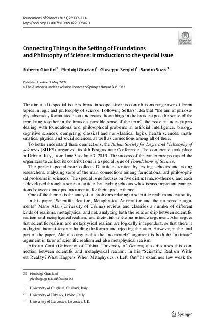 (PDF) Connecting Things in the Setting of Foundations and Philosophy of ...