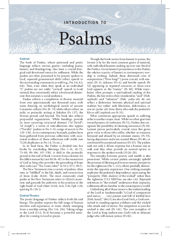 (PDF) Introduction to Psalms