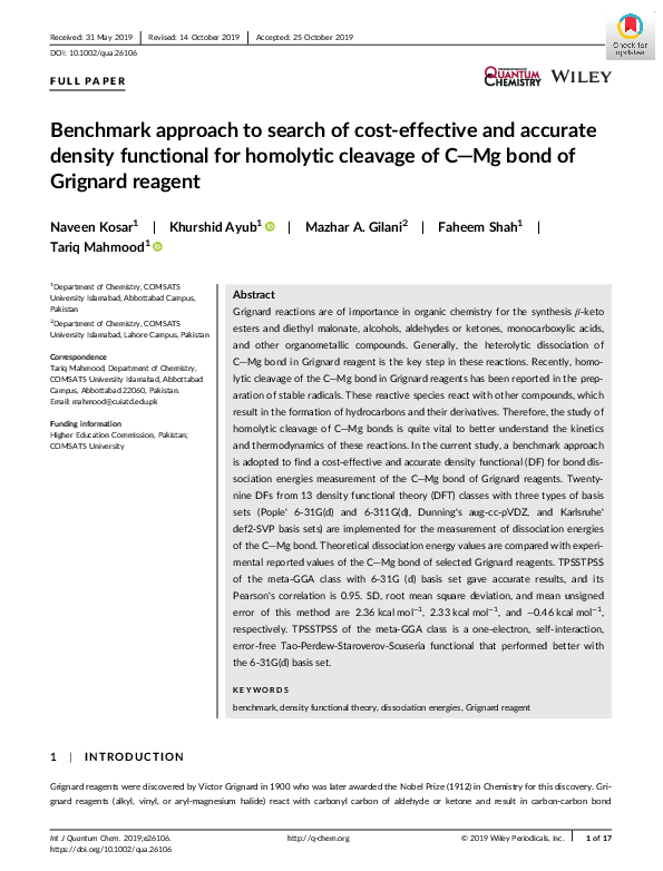 (PDF) Benchmark approach to search of cost‐effective and accurate ...