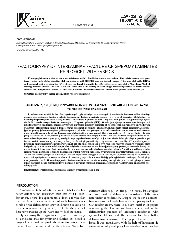 (PDF) Fractography of interlaminar fracture of GF/epoxy laminates ...