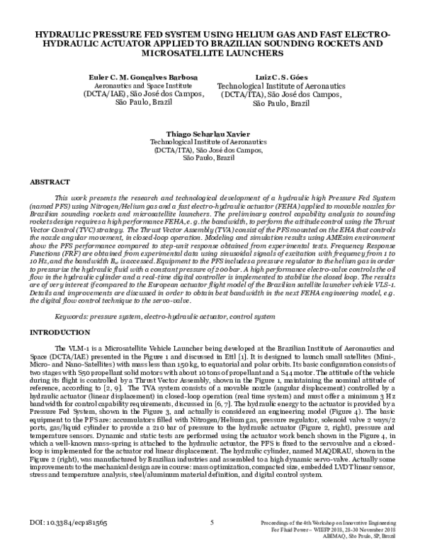 (PDF) Hydraulic Pressure Fed System Using Helium Gas and Fast Electro ...