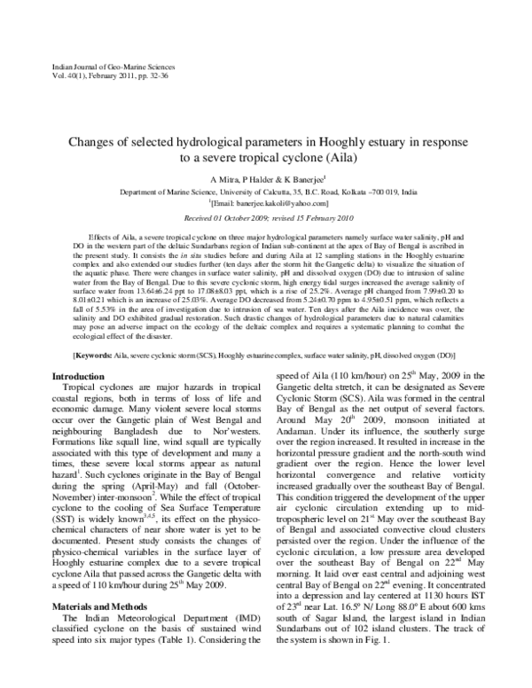 (PDF) Impact of cyclone in the Lower Gangetic Delta (AILA Cyclone of 2009)