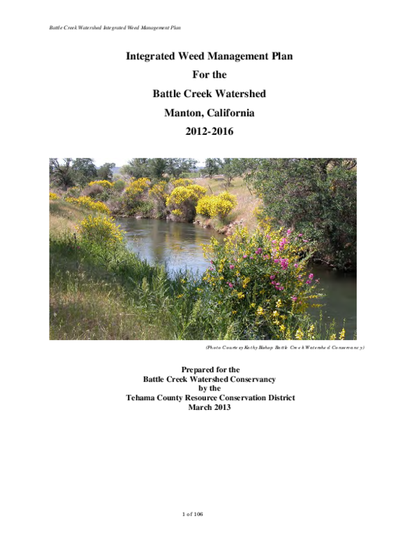 (PDF) 1 of 106Battle Creek Watershed Integrated Weed Management Plan ...