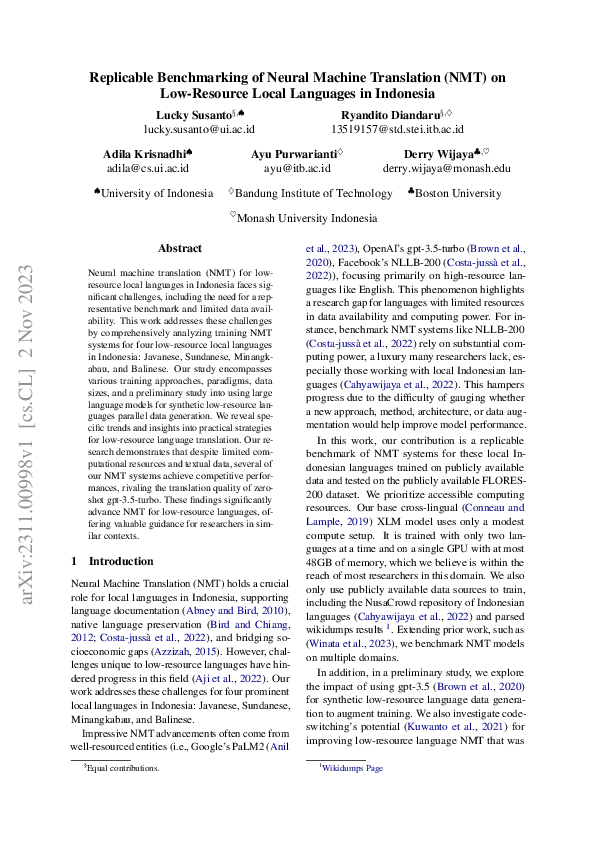 (PDF) Replicable Benchmarking of Neural Machine Translation (NMT) on ...