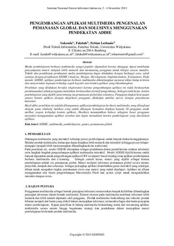 (PDF) Pengembangan Aplikasi Multimedia Pengenalan Pemanasan Global dan ...