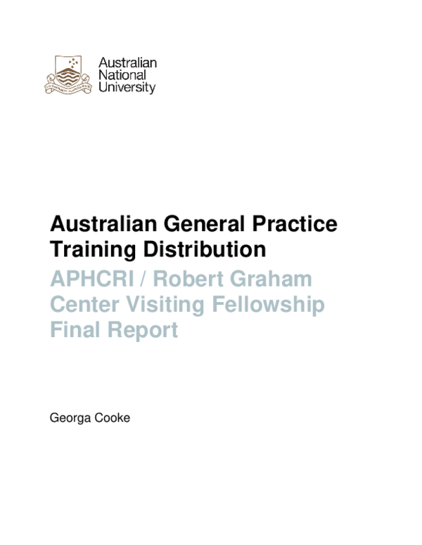 (PDF) Australian General Practice Training Distribution