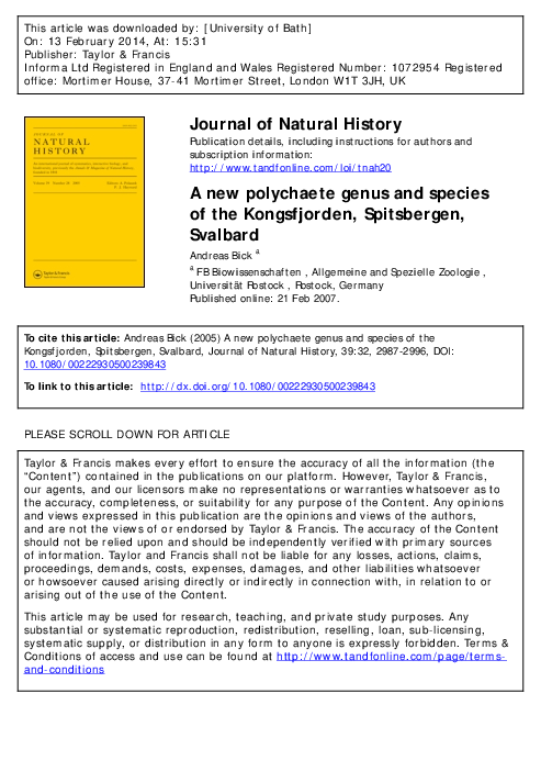 (PDF) A new polychaete genus and species of the Kongsfjorden ...