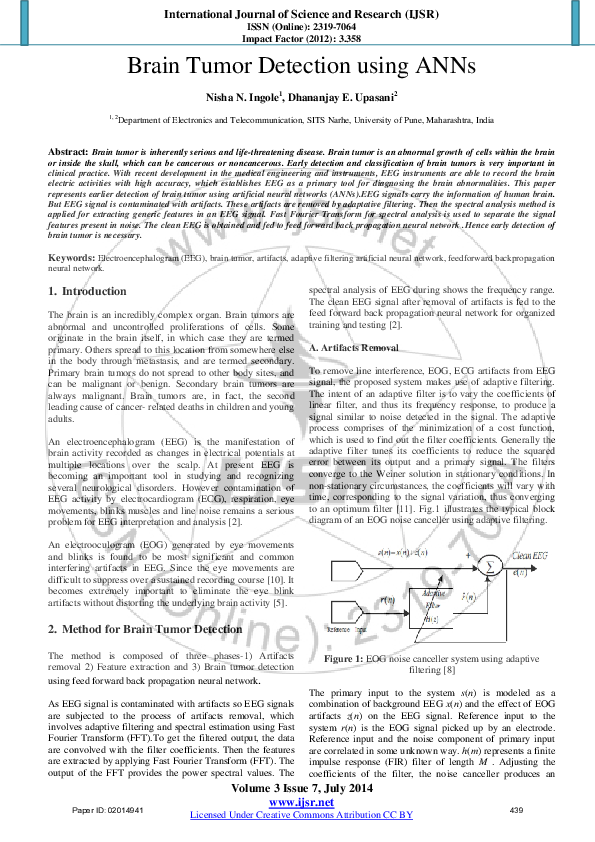 (PDF) Licensed Under Creative Commons Attribution CC BY Brain Tumor ...