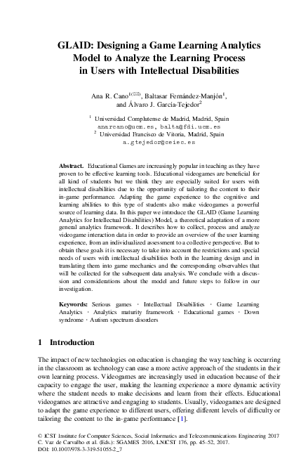 (PDF) GLAID: Designing a Game Learning Analytics Model to Analyze the Learning Process in Users ...