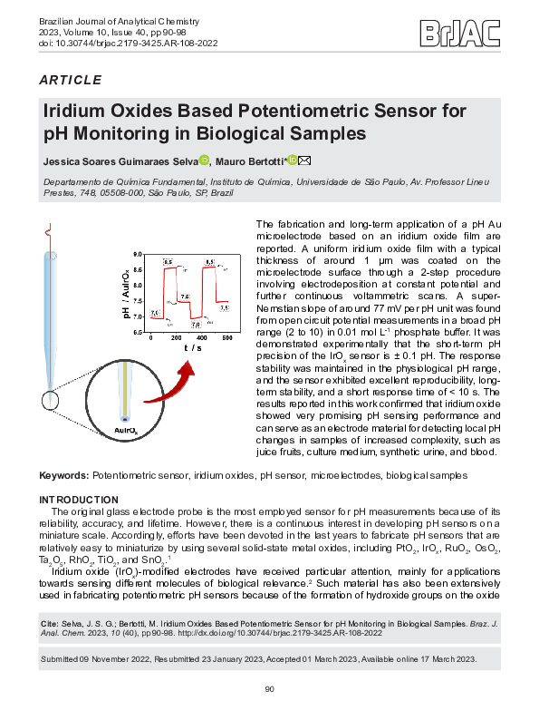 (PDF) Iridium Oxides Based Potentiometric Sensor for pH Monitoring in ...
