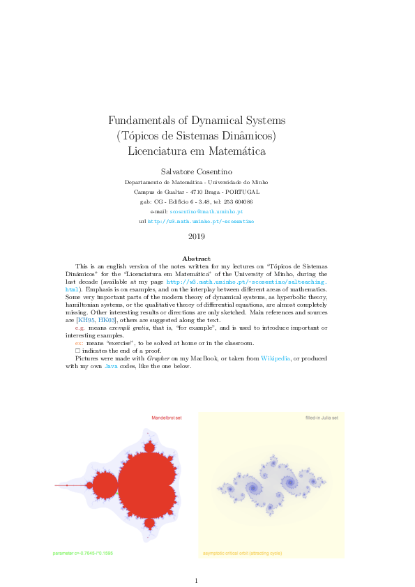 (PDF) Fundamentals of Dynamical Systems