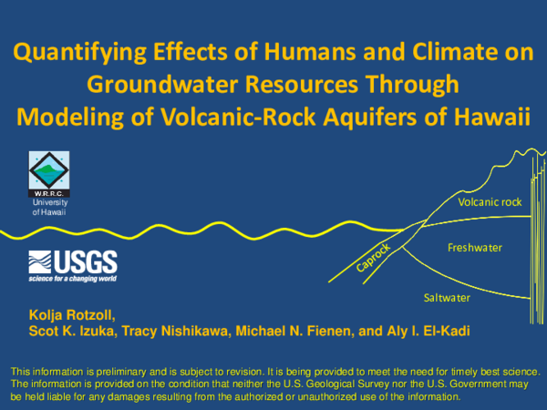 (PDF) Quantifying effects of humans and climate on groundwater resources through modeling of ...