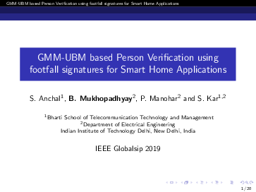 (PDF) GMM-UBM based Person Verification using footfall signatures for ...