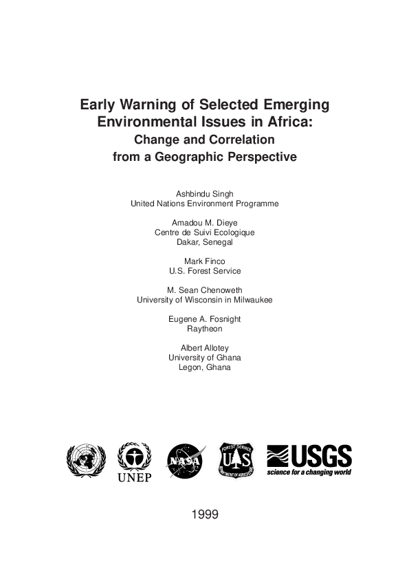 (PDF) Early Warning of Selected Emerging Environmental Issues in Africa ...