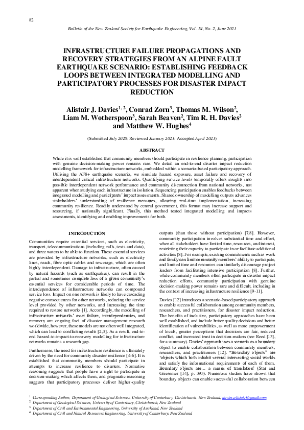(PDF) Infrastructure failure propagations and recovery strategies from ...