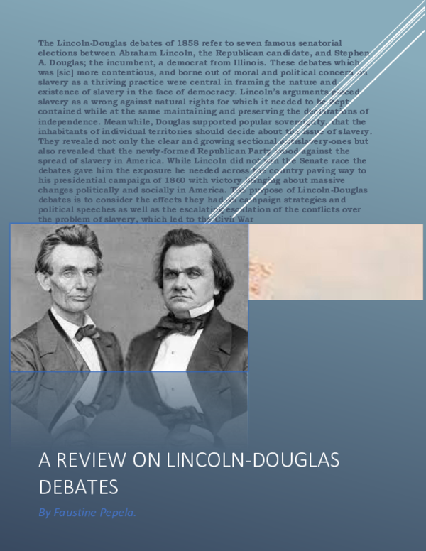 (PDF) A Review on Lincoln-Douglas Debates