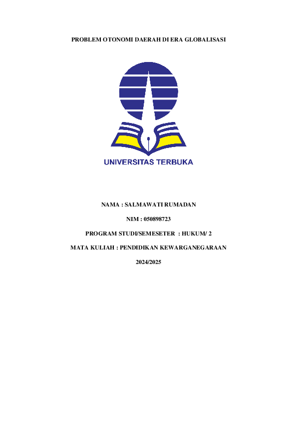 (PDF) PROBLEM OTONOMI DAERAH DI ERA GLOBALISASI