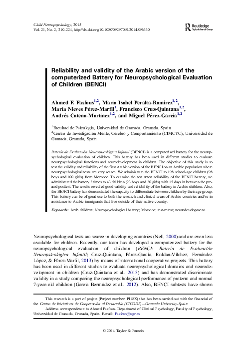 (PDF) Reliability and validity of the Arabic version of coach-athlete relationship questionnaire ...