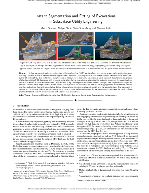 (PDF) Instant Segmentation and Fitting of Excavations in Subsurface Utility Engineering