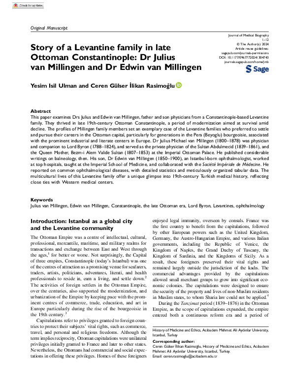 (PDF) Isil Ulman, Yesim, and Ceren Gülser İlikan Rasimoğlu. "Story of a ...