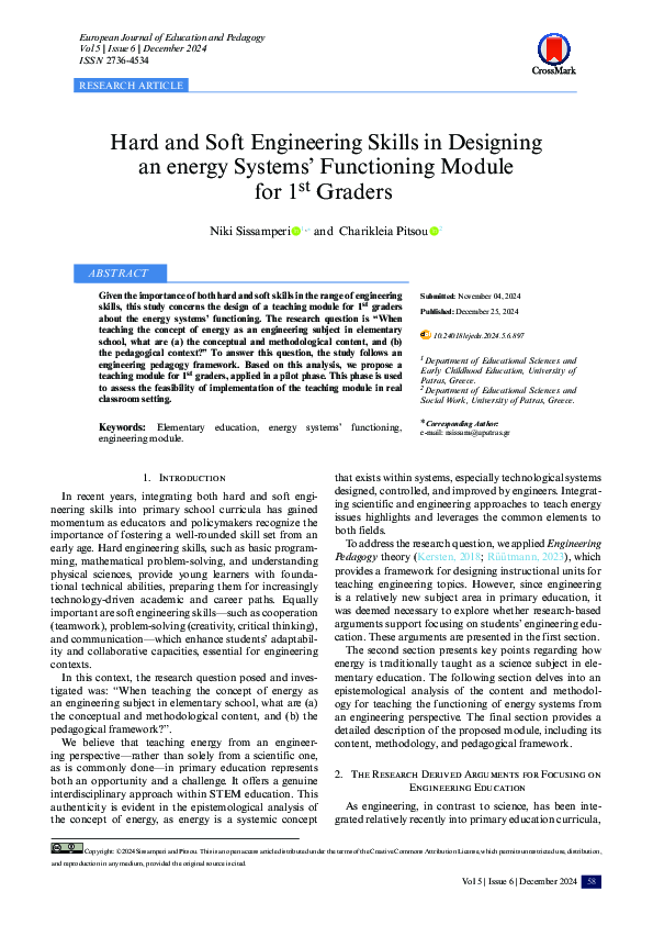 (PDF) Hard and Soft Engineering Skills in Designing Sisamperi & Pitsou EJ-EDU 897(1 ...