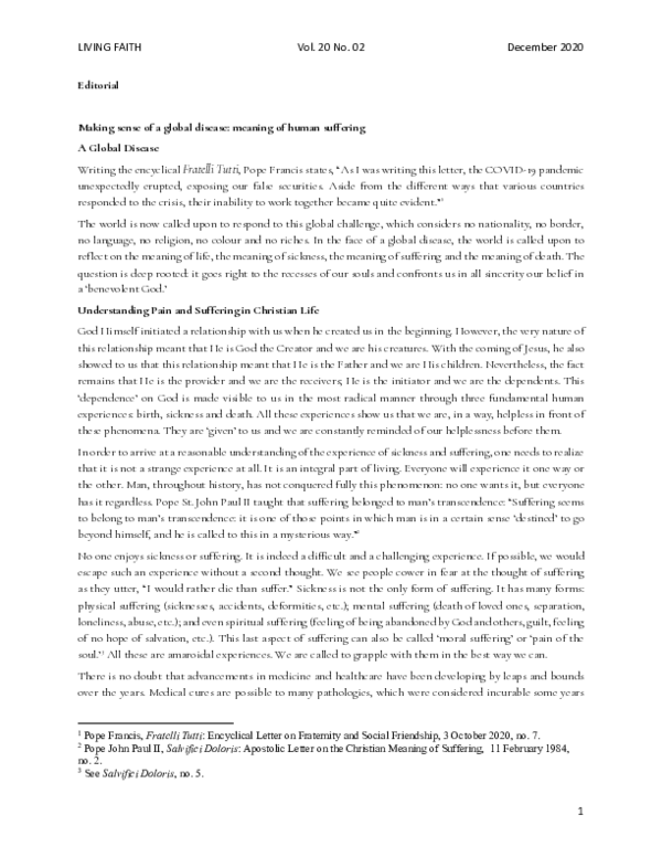 (PDF) Meaning of Suffering