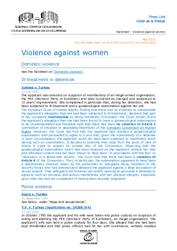 (PDF) Violence Against Women
