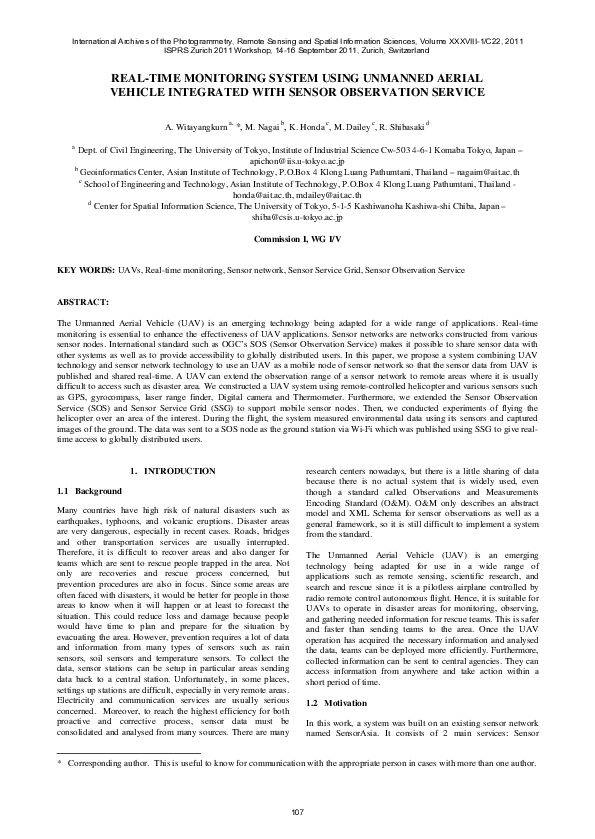 (PDF) Real-Time Monitoring System Using Unmanned Aerial Vehicle Integrated with Sensor ...