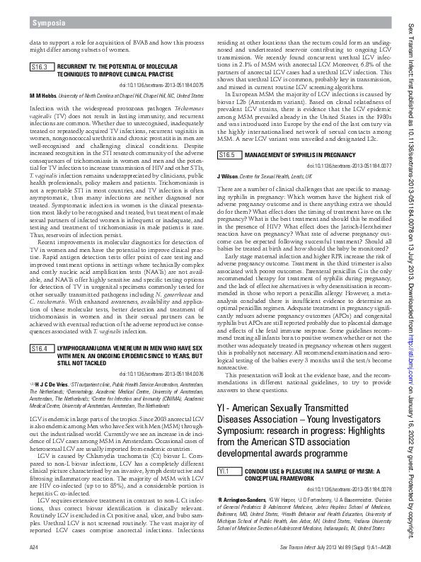 (PDF) YI.1 Condom Use & Pleasure in a Sample of YMSM: A Conceptual ...