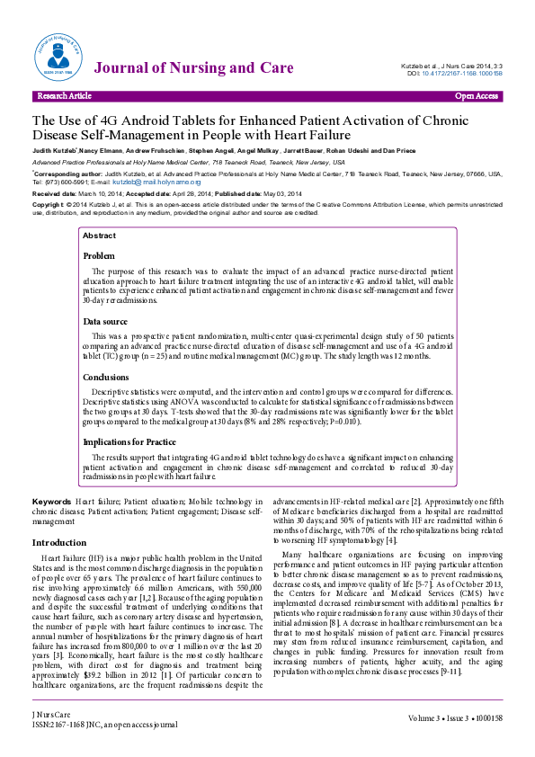 (PDF) The Use of 4G Android Tablets for Enhanced Patient Activation of ...