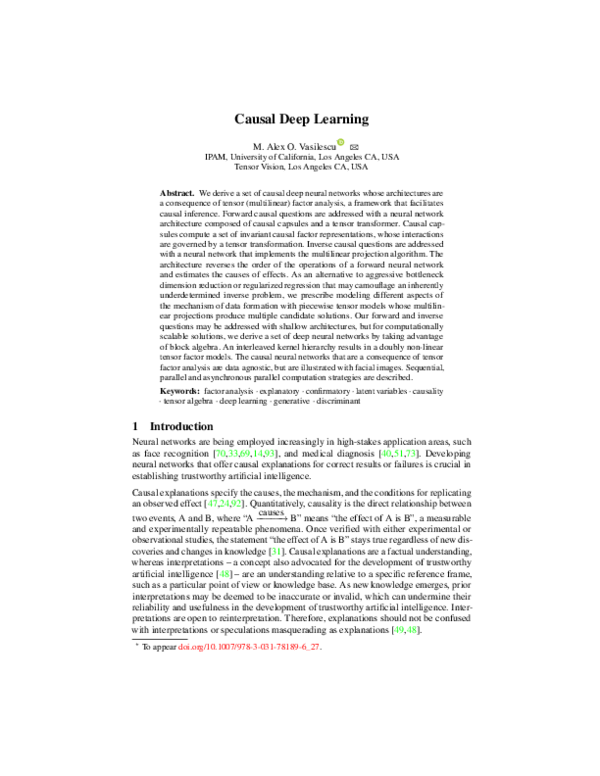 (PDF) Causal Deep Learning