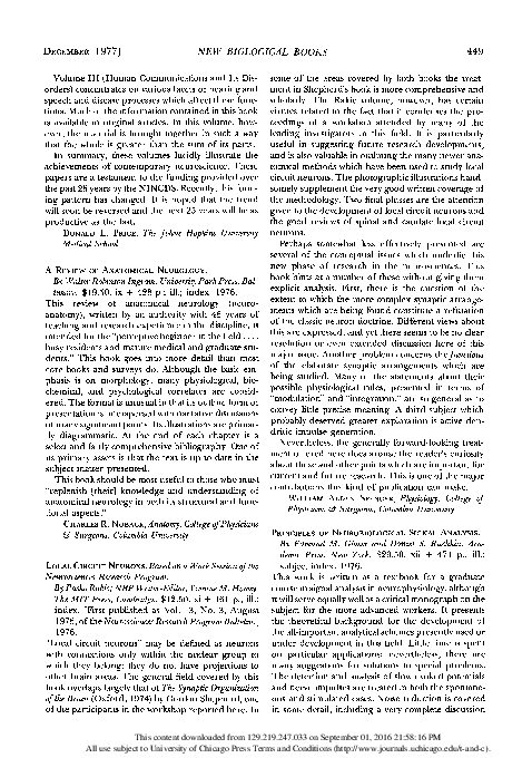 (PDF) Local circuit neurons: Based on a work session of the ...