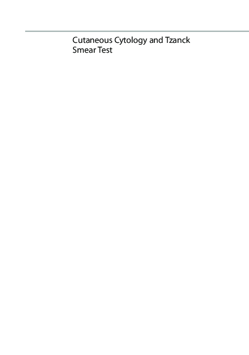 (PDF) Cutaneous Cytology and Tzanck Smear Test