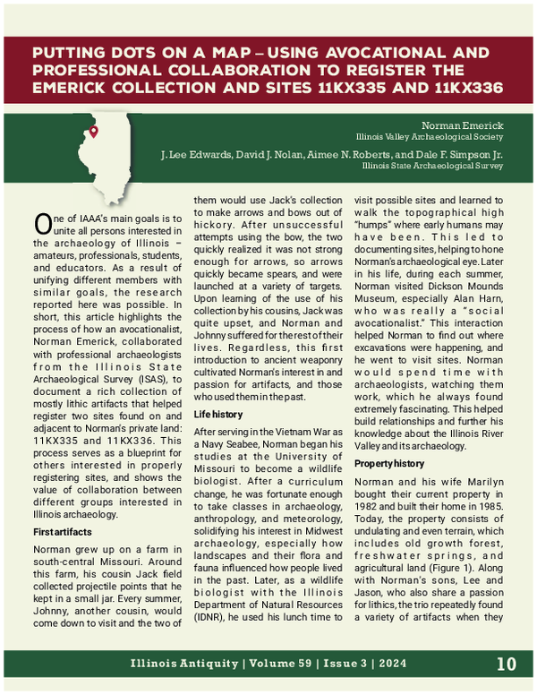 (PDF) Emerick et al. 2024 Putting dots on a map – Using avocational and ...