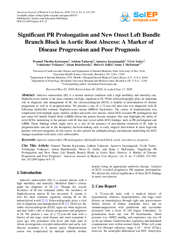 (PDF) Significant PR Prolongation and New Onset Left Bundle Branch ...